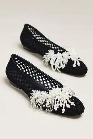 Anthropologie Heavenly Jelly Burst Ballet Flats - Black