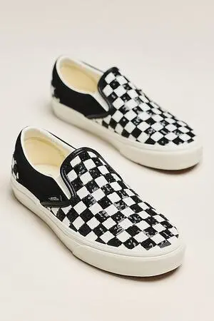VANS Classic Slip-on Sneakers - Beaded Checkerboard