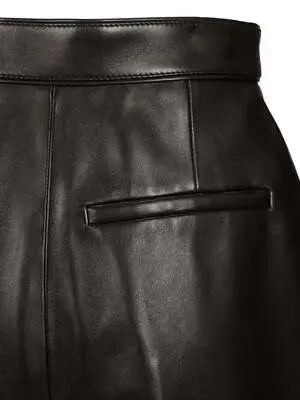 Bottega Veneta Wide-leg Shiny Lambskin Trousers