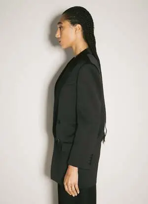 Saint Laurent Silk Satin Double-breasted Tuxedo Blazer