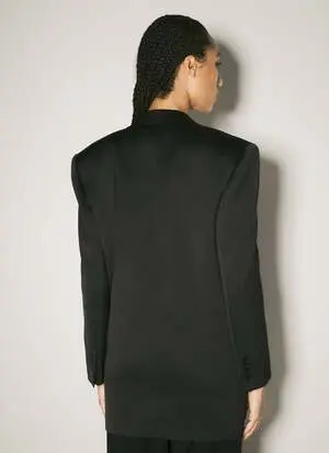 Saint Laurent Silk Satin Double-breasted Tuxedo Blazer
