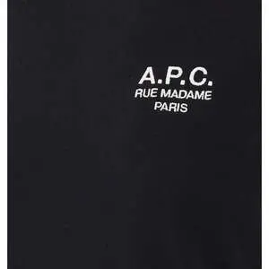 A.p.c. Cotton T-shirt With Embroidered Logo - Black