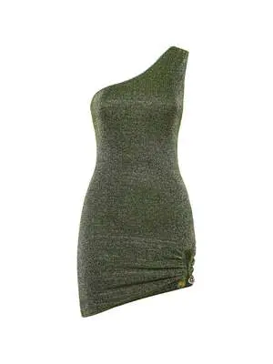 Oseree One-shoulder Mini Dress - Green