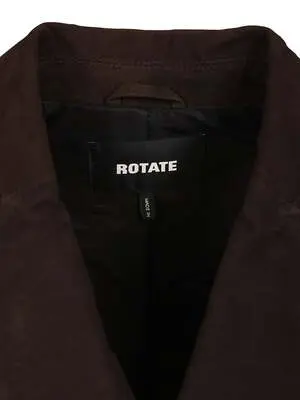 ROTATE BY BIRGER CHRISTENSEN Long Suede Double-breasted Coat