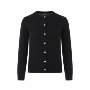 A.p.c. Marisa Crew Neck Long-sleeve Cardigan - Black