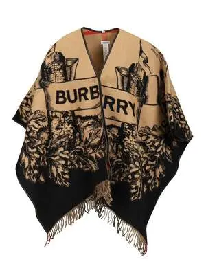 Burberry Reversible Cape - Cream