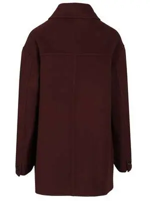 Max Mara Short Double-drap Pure Wool Coat