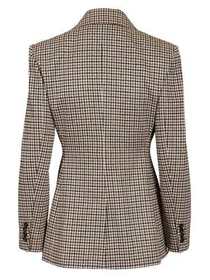 Max Mara Double-breasted Houndstooth Blazer