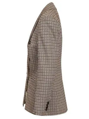 Max Mara Double-breasted Houndstooth Blazer - Multicolor
