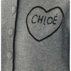 Chloé Knitted Logo Cardigan - Gray