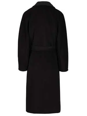 Max Mara Madame Double-breasted Wool And Cashmere Blend Coat - Black