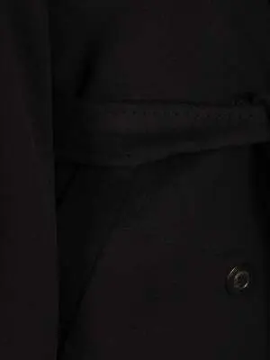 Max Mara Madame Double-breasted Wool And Cashmere Blend Coat - Black
