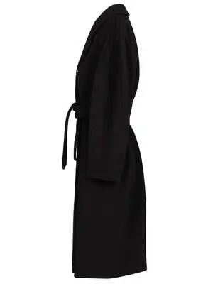 Max Mara Madame Double-breasted Wool And Cashmere Blend Coat - Black