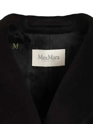 Max Mara Madame Double-breasted Wool And Cashmere Blend Coat - Black