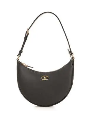 Valentino Garavani Vlogo Mini Hobo Bag - Black