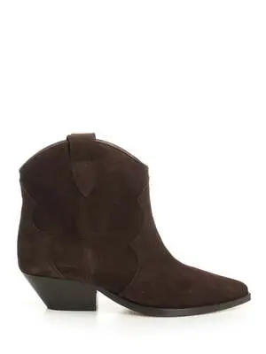 Isabel Marant Étoile ISABEL MARANT Dewina Suede Calfskin Cowboy Boots Brown