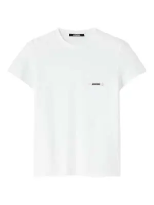 Jacquemus Cotton T-shirt With Grosgrain Logo Label