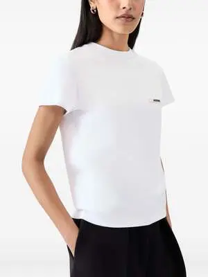 Jacquemus Cotton T-shirt With Grosgrain Logo Label