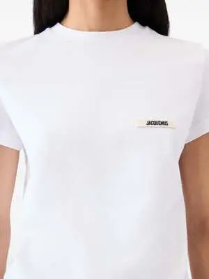 Jacquemus Cotton T-shirt With Grosgrain Logo Label