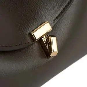 TOTEME T-lock Leather Clutch Bag - Brown