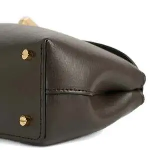 TOTEME T-lock Leather Clutch Bag - Brown