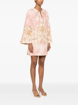 Zimmermann Aster Short Linen Dress - Multicolor