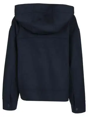 Max Mara Double Wool Hooded Jacket - Blue