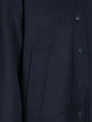 Max Mara Double Wool Hooded Jacket - Blue