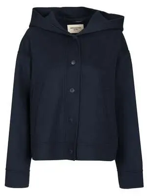 Max Mara Double Wool Hooded Jacket - Blue