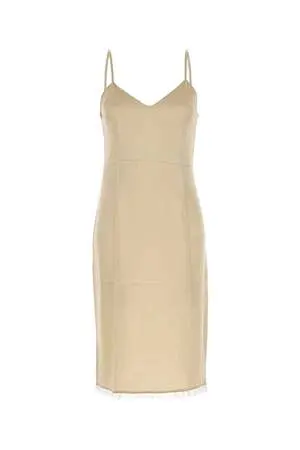 Prada Beige Satin Dress - Brown