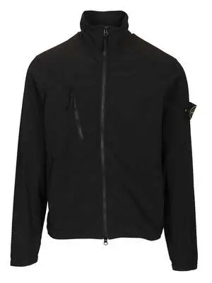 Stone Island Stretch Nylon Tech Fleece Overshirt - Black