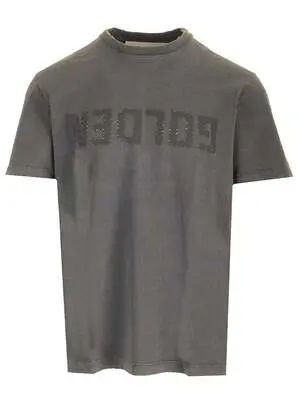 GOLDEN GOOSE Distressed T-shirt - Gray