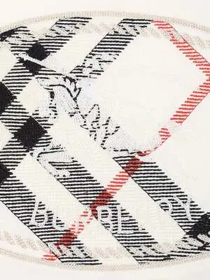 Burberry Knight Check Print Cotton T-shirt - White