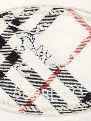 Burberry Knight Check Print Cotton T-shirt - White