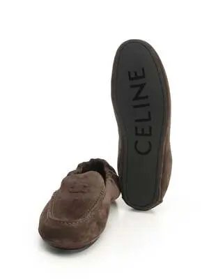 Celine Adam Suede Moccasins - Brown