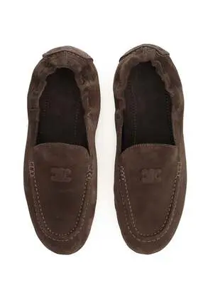 Celine Adam Suede Moccasins - Brown