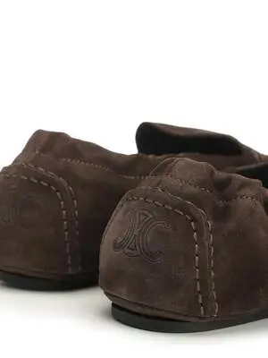 Celine Adam Suede Moccasins - Brown