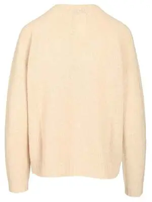 Max Mara Alpaca Blend Crew Neck Sweater - Cream