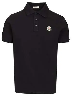Moncler Short-sleeved Polo Shirt - Black