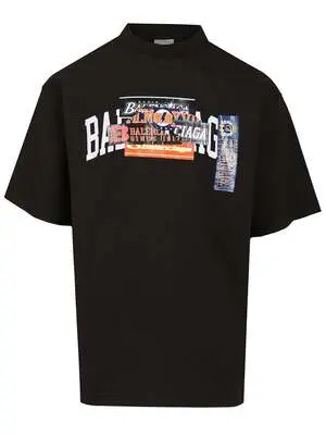 Balenciaga Bumper Stickers T-shirt - Black