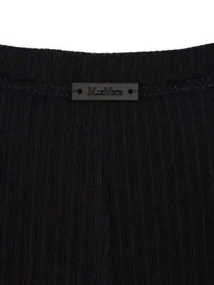 Max Mara Ribbed Silk And Lyocell Sweater - Blue