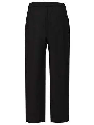 Loewe Tailored Wool Drawstring Trousers - Black