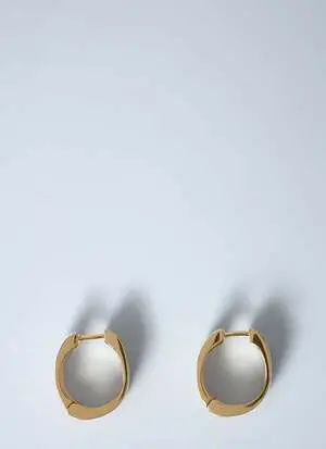 TOTÊME TOTEME Signature Hoop Earrings In Gold-Plated Brass