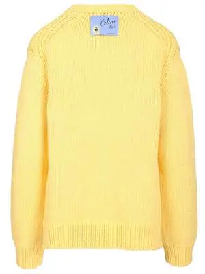 Celine Crew Neck Ribbed Sweater