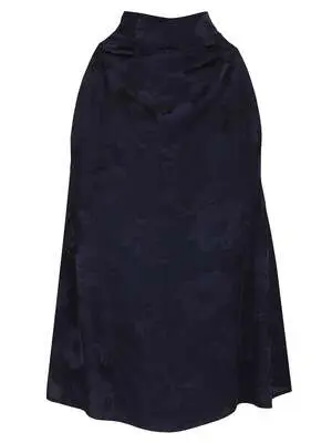 FORTE_FORTE Sleeveless Jacquard Top - Blue