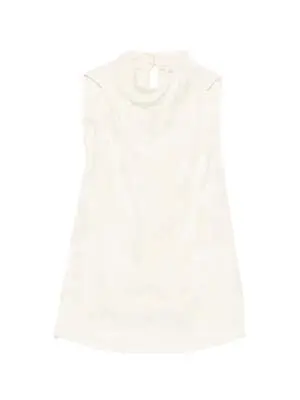 FORTE_FORTE Sleeveless Floral Jacquard Top