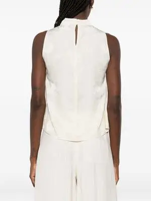 FORTE_FORTE Sleeveless Floral Jacquard Top