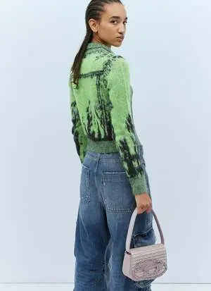 DIESEL® M-taphos Fuzzy Sweater With Distressed Motif