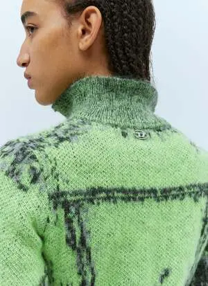 DIESEL® M-taphos Fuzzy Sweater With Distressed Motif