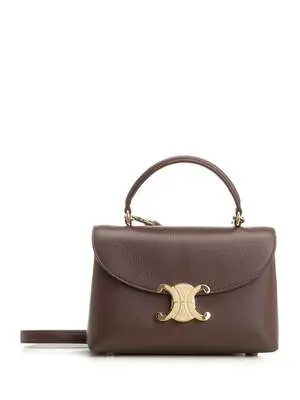 Celine CELINE Nino Teen Bag In Garnet Leather Brown